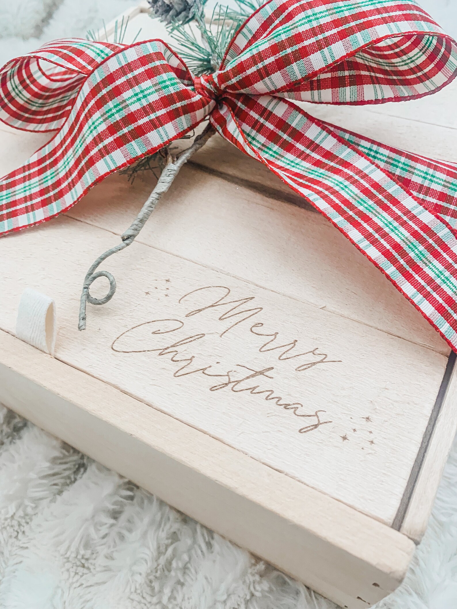 Large Wooden Box Merry Christmas / Christmas Box Christmas - Etsy
