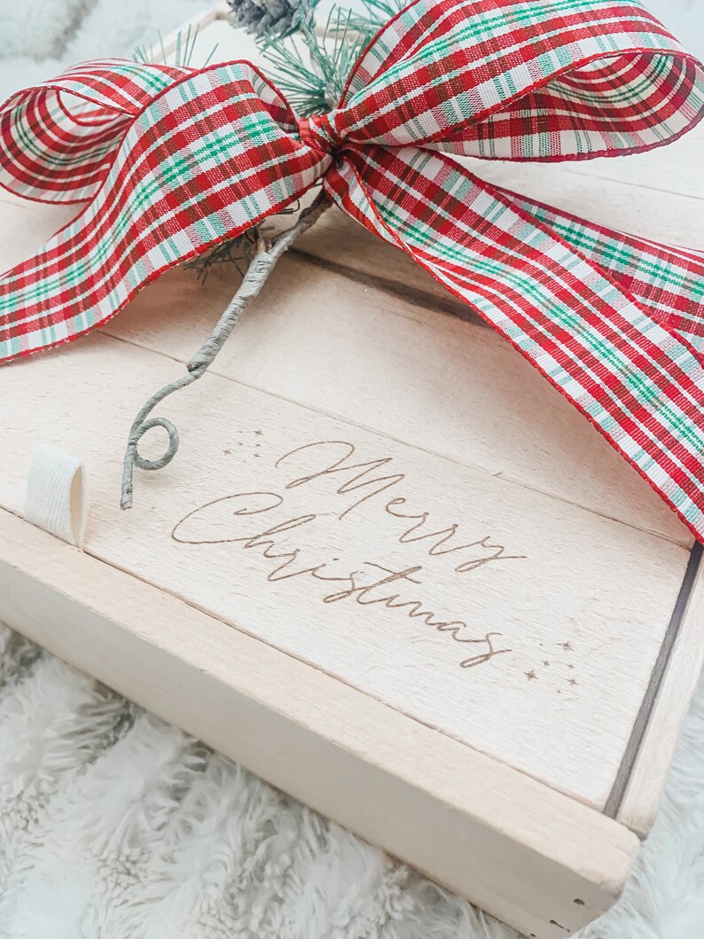 Large Wooden Box - Merry Christmas / Christmas Box, Christmas Gift ...