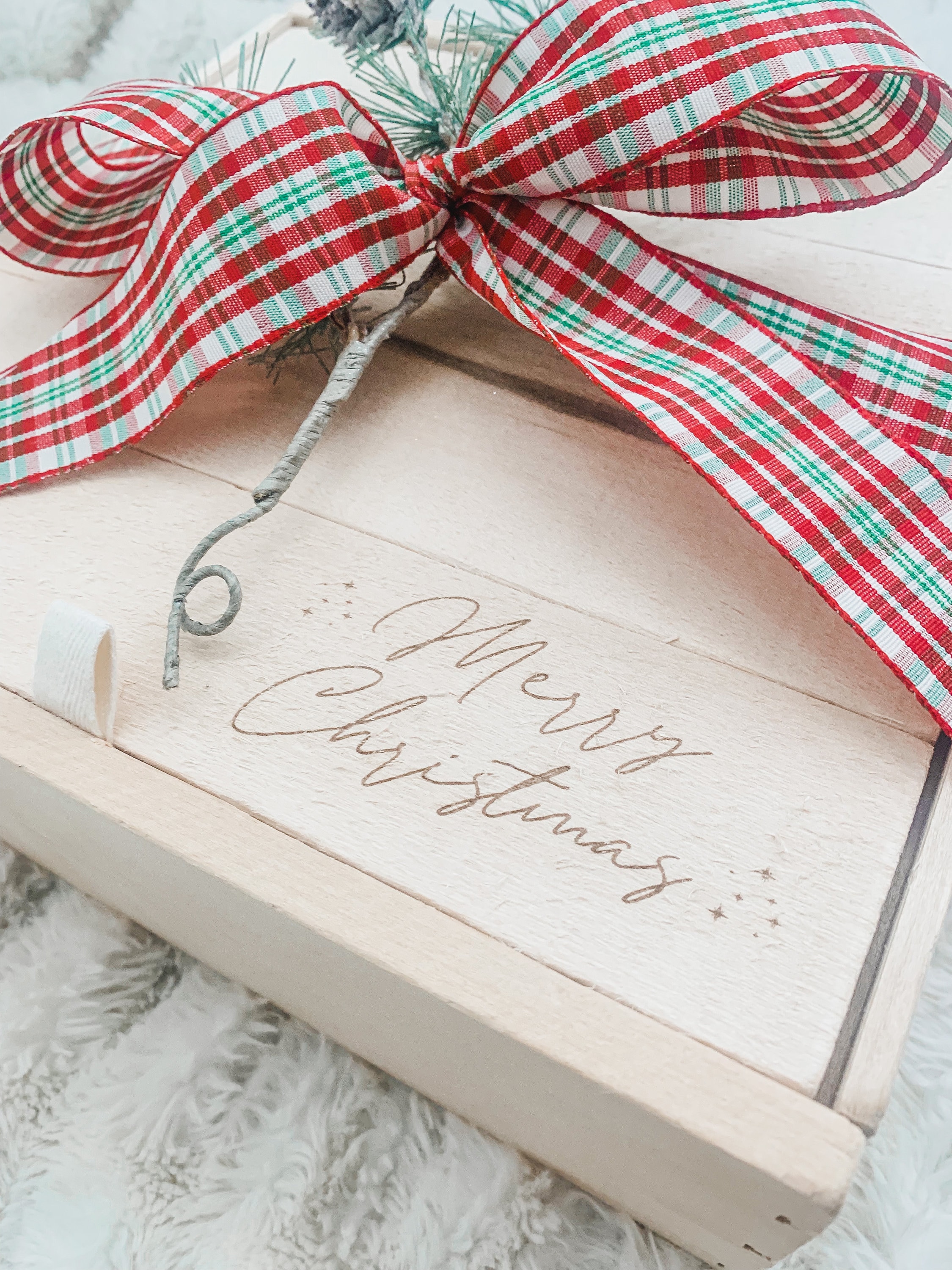 Large Wooden Box Merry Christmas / Christmas Box Christmas - Etsy