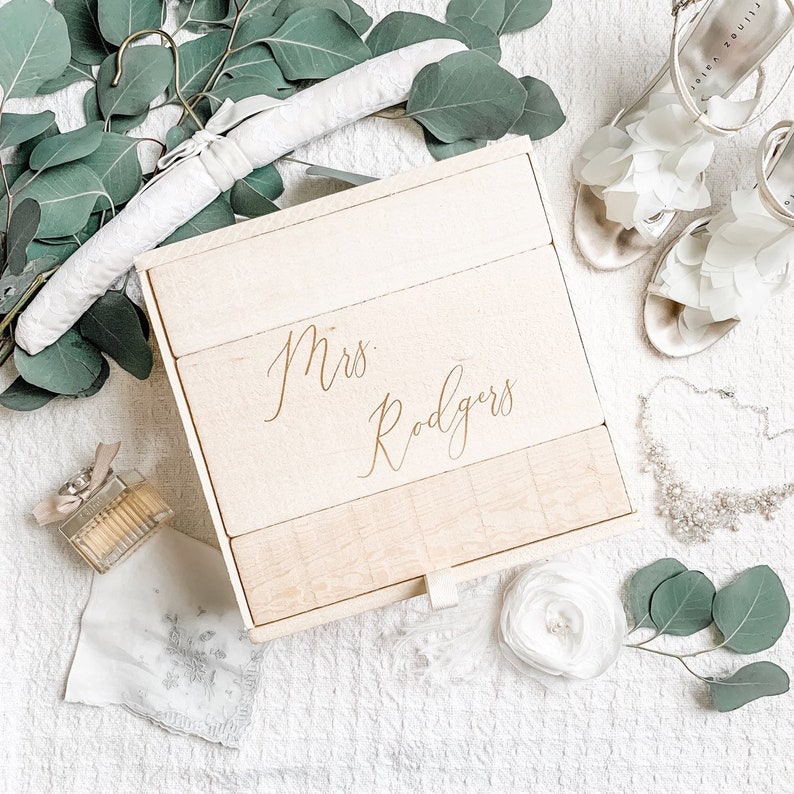 Bridal Keepsake Box, Personalized Box, Wood Box, Bridal Shower Gift ...