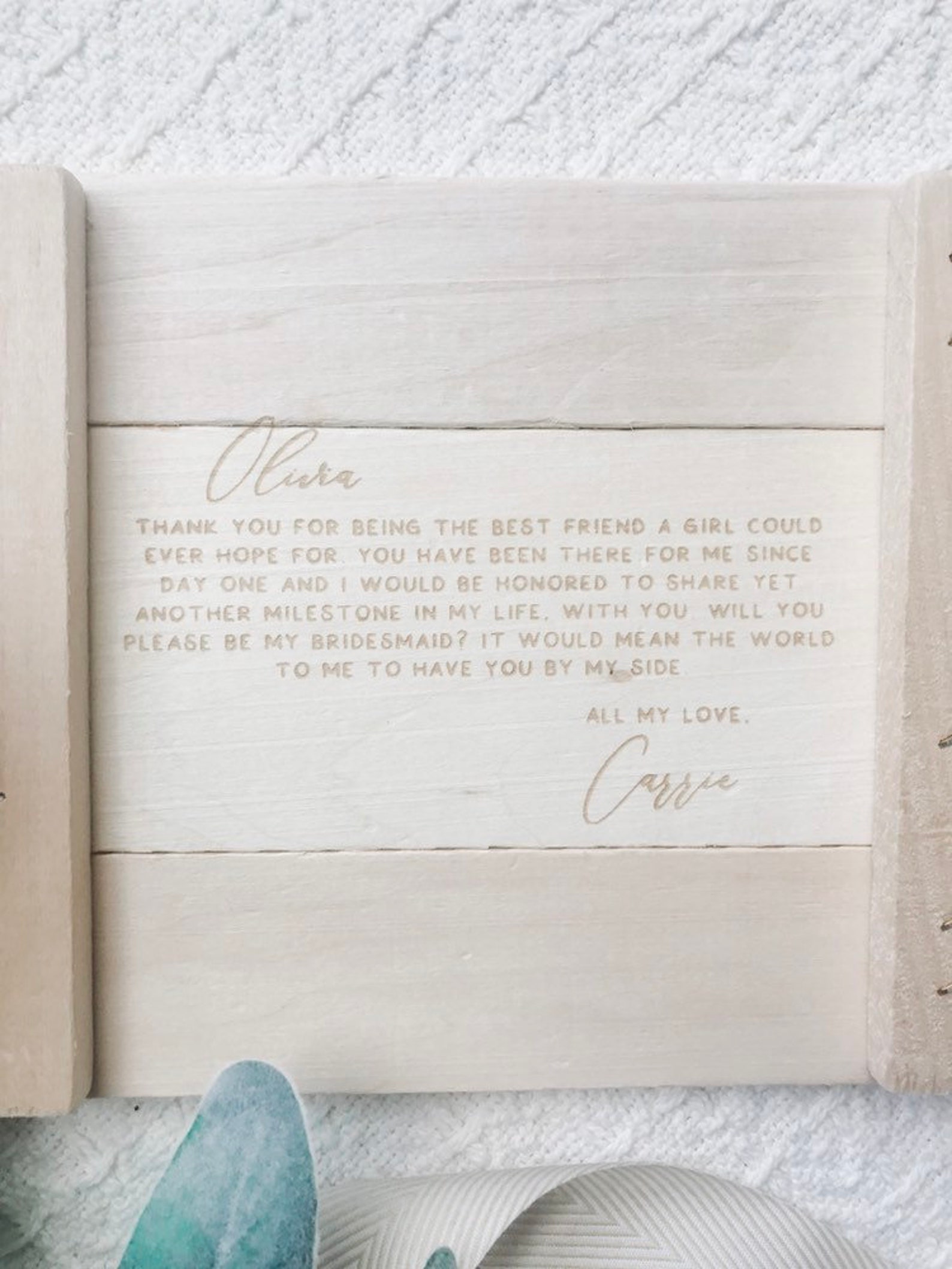 Wooden Gift Box W/custom Engraved Letter SMALL SIZE // | Etsy