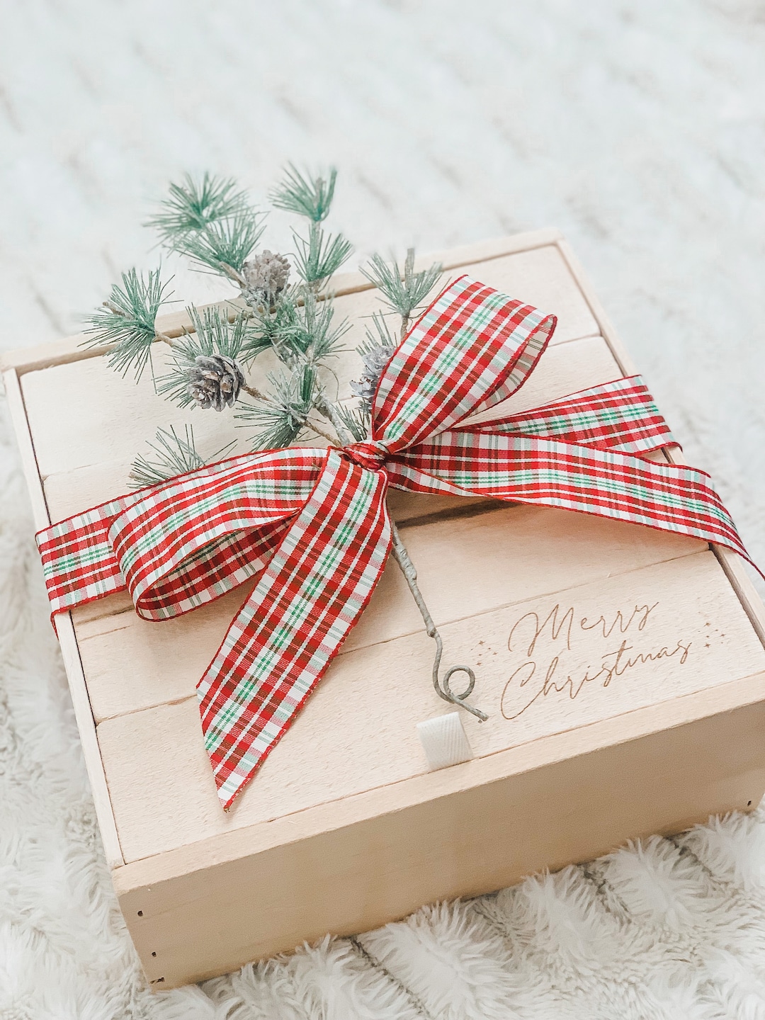 Large Wooden Box - Merry Christmas / Christmas Box, Christmas Gift ...