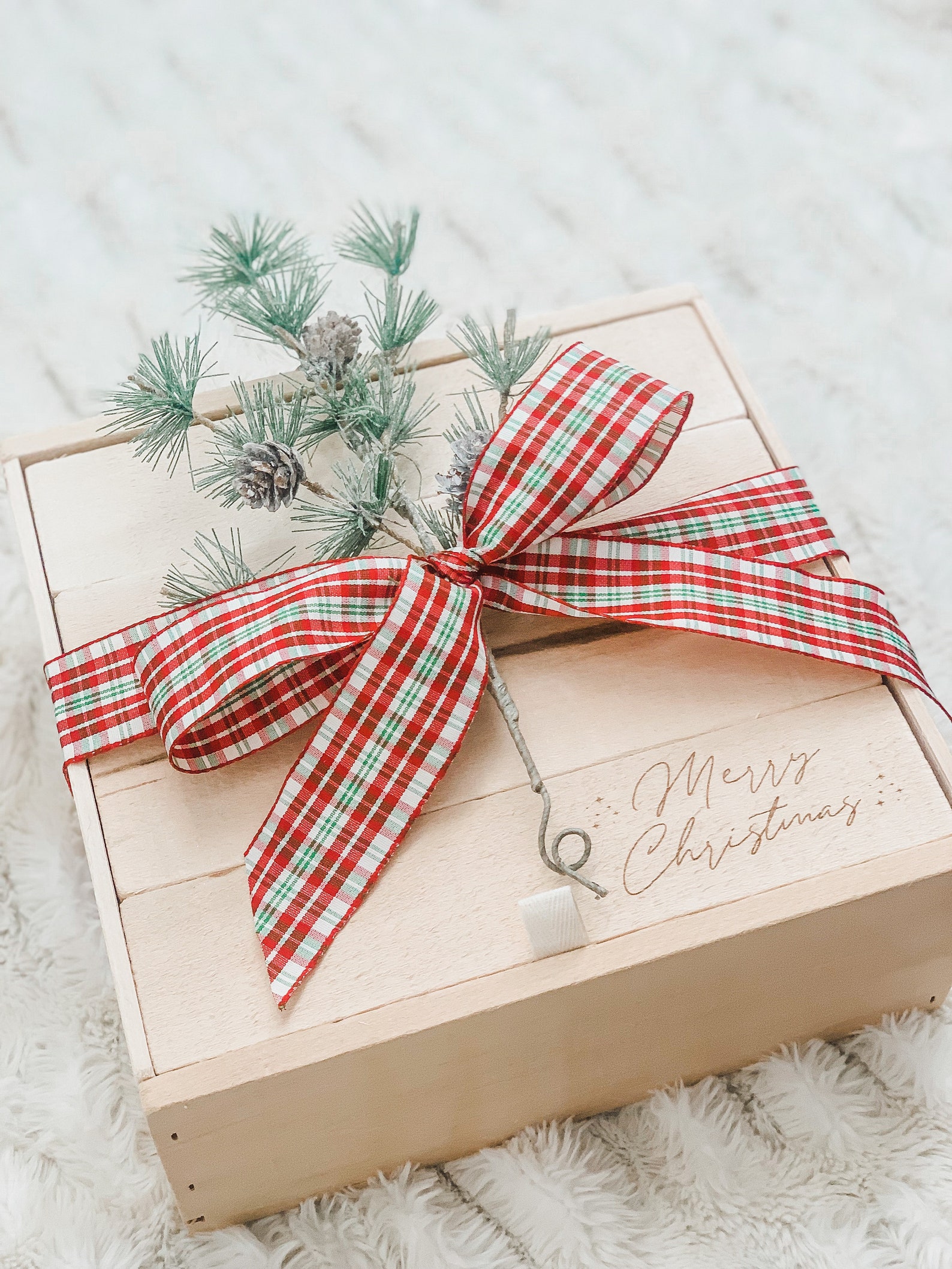 Large Wooden Box Merry Christmas / Christmas Box Christmas - Etsy