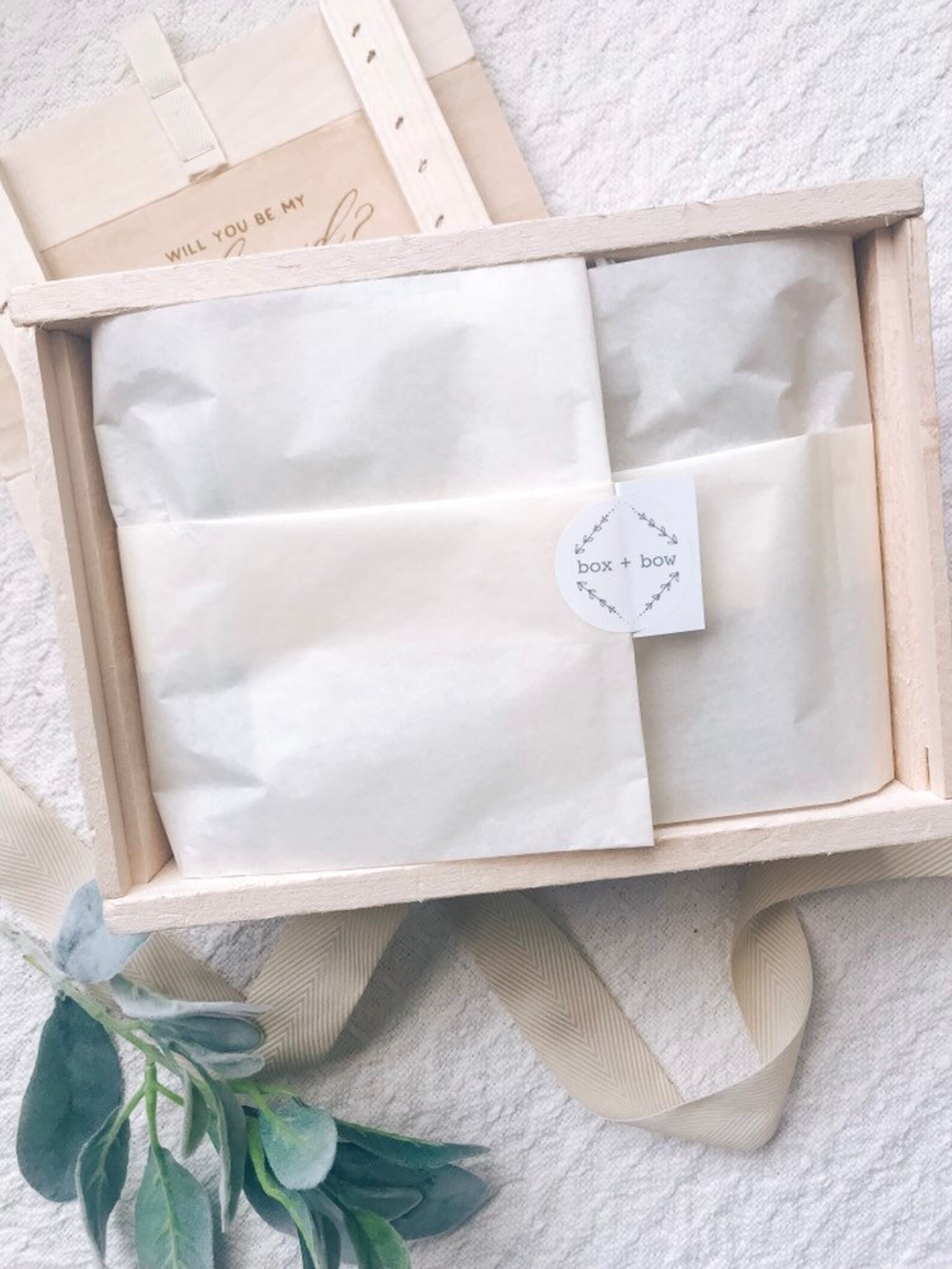 Wooden Gift Box W/custom Engraved Letter - SMALL SIZE // Bridesmaid ...
