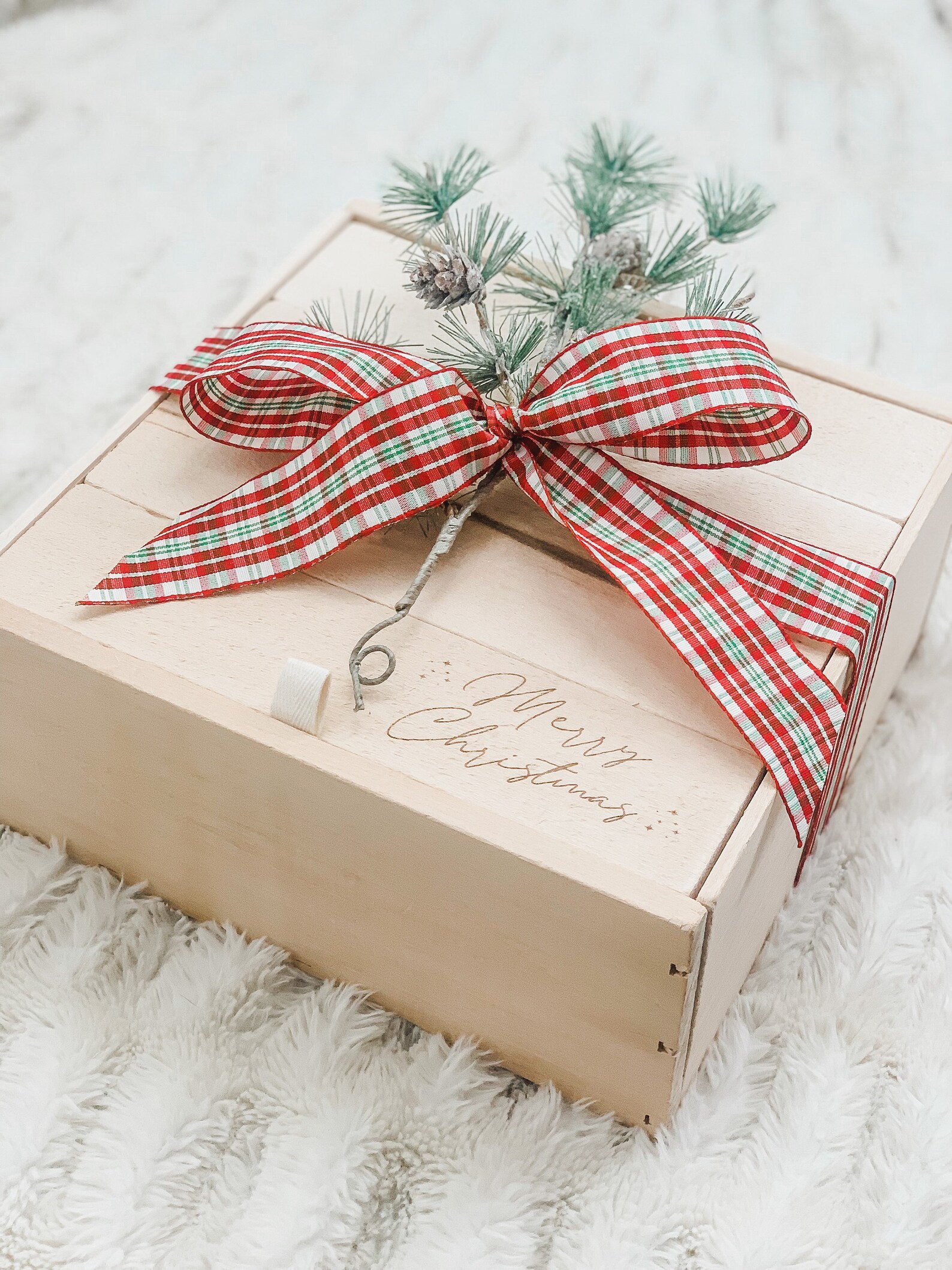 Large Wooden Box Merry Christmas / Christmas Box Christmas - Etsy