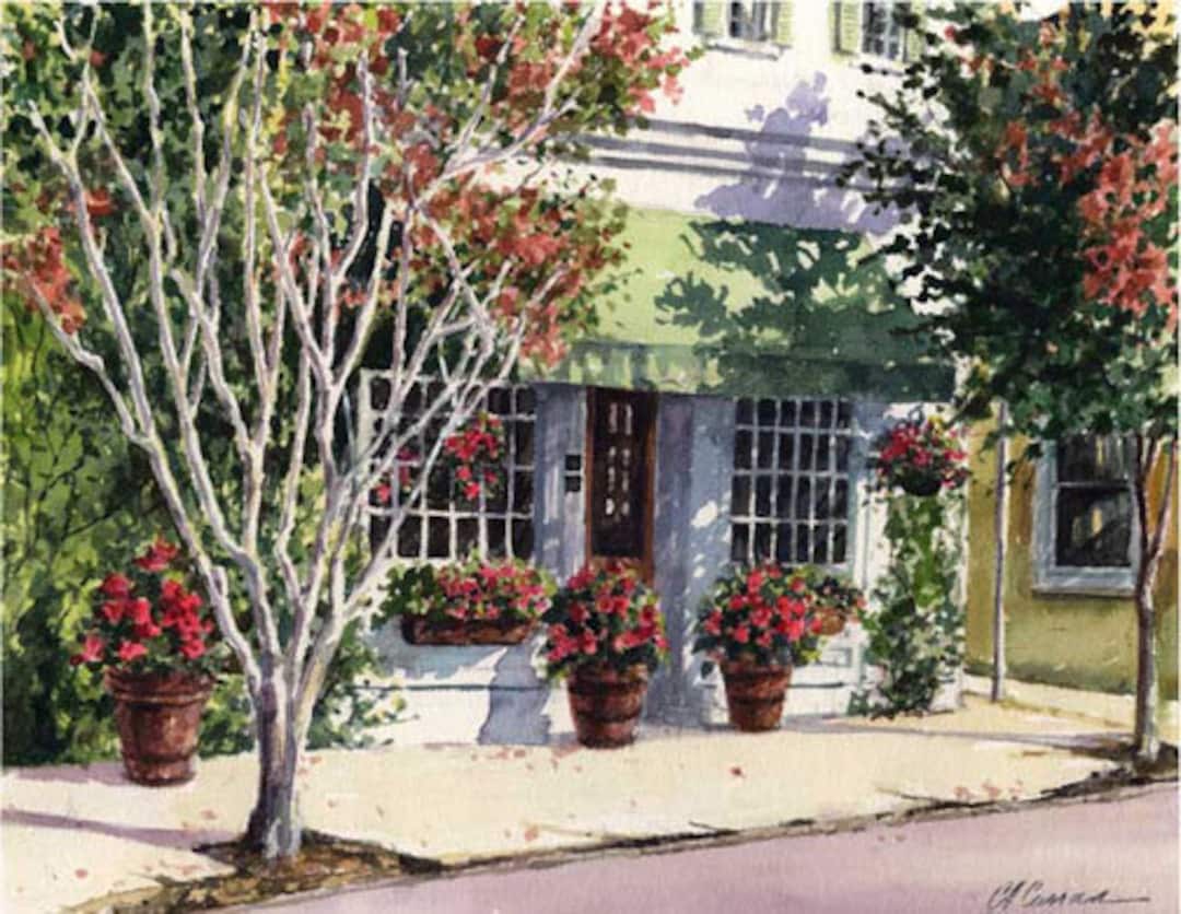 Green Awning by Carol Ann Curran - Fine Art Print - Single White Mat 11 ...