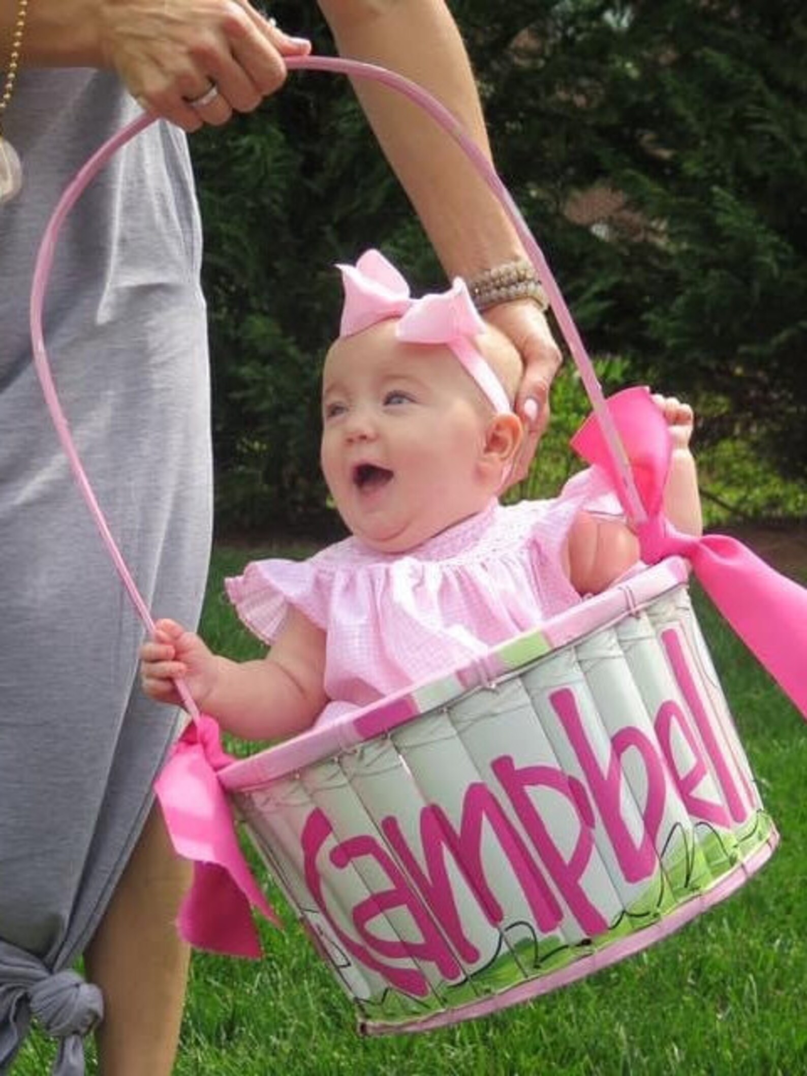 Personalized Hand Painted Easter Basket - Etsy