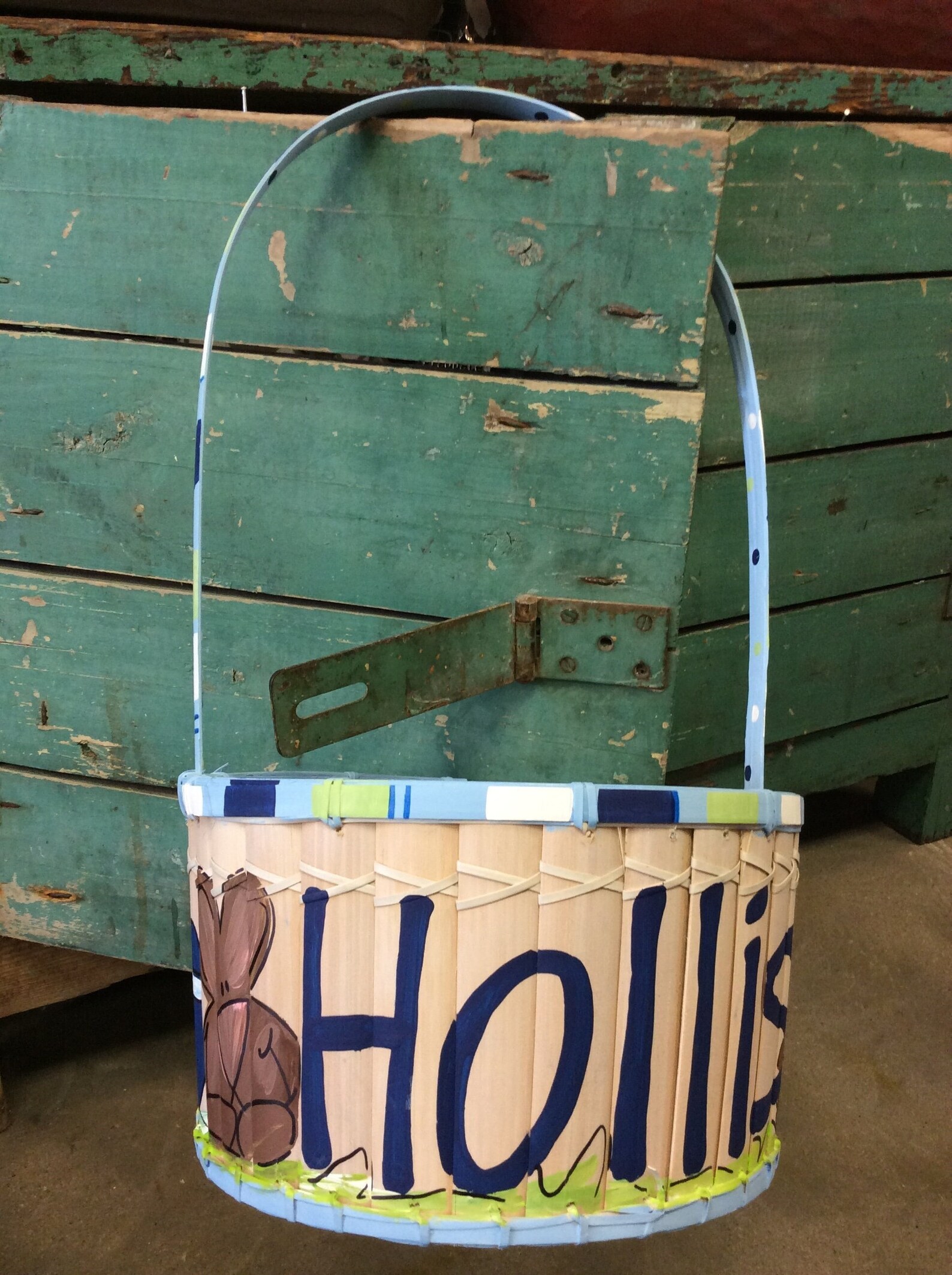 Personalized Hand Painted Easter Basket - Etsy