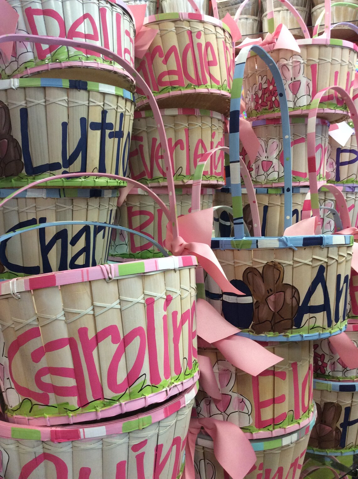 Personalized Hand Painted Easter Basket - Etsy