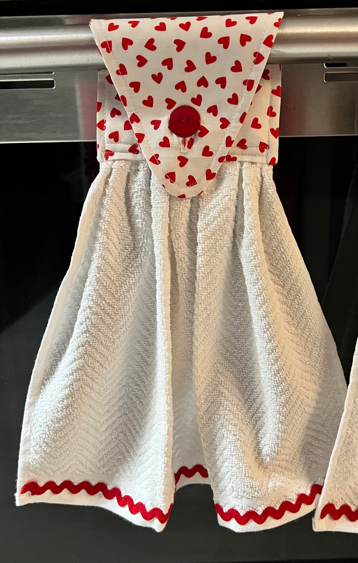 2 Hanging Kitchen Towels--hearts/valentines Day - Etsy