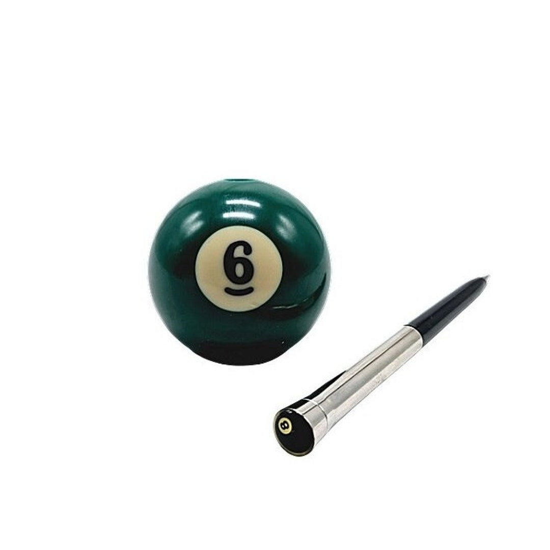 Pool Billiards 6 Ball Pen Holder Billiards Pool Gifts Pool Player Gifts ...