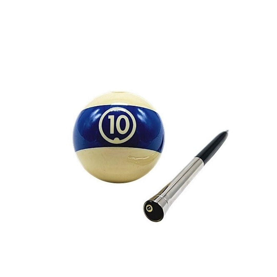 Vintage Style 10 Ball Pen Holder Billiards Pool Gifts Pool Player Gifts ...