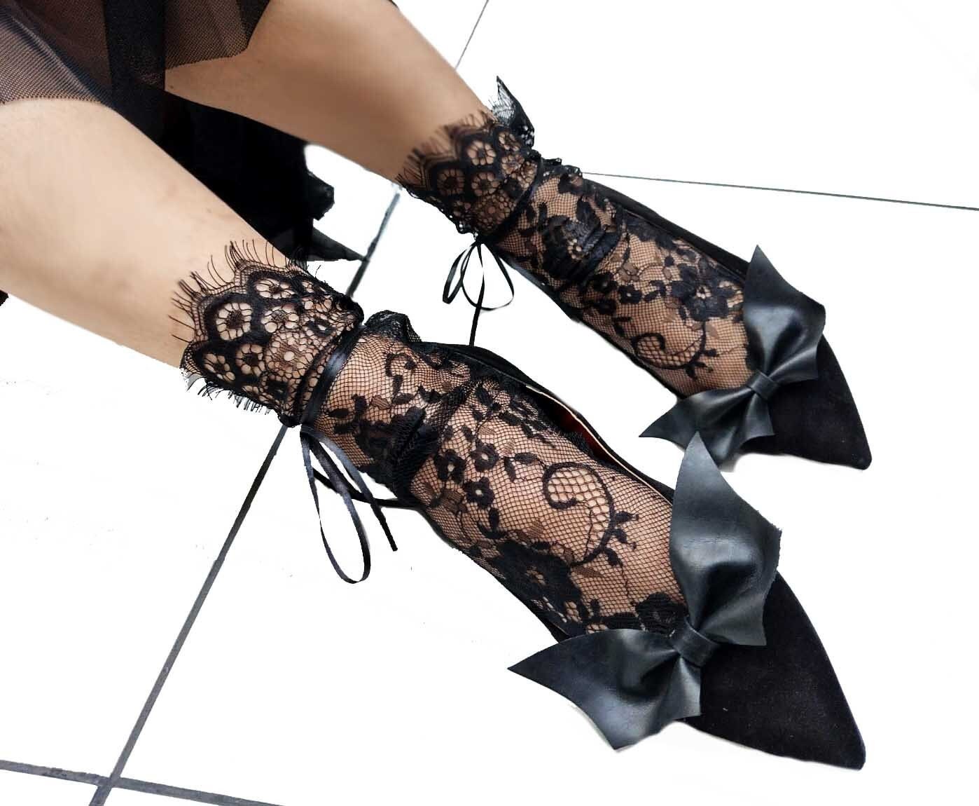 Flats Shoes vamps Bow Bat Shape Alternative - Etsy