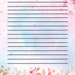 Pink Flowers Printable Stationery, Digital Stationery, Instantly ...