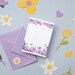 Purple Floral Printable Stationery, Digital Stationery, Instantly ...