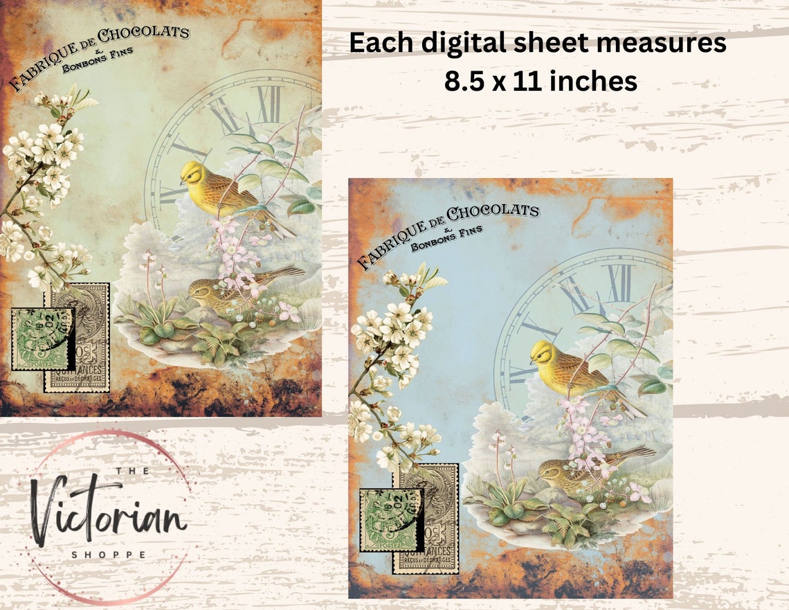 Cherry Blossoms Themed Printable Pages, Scrapbook Digital Instant ...