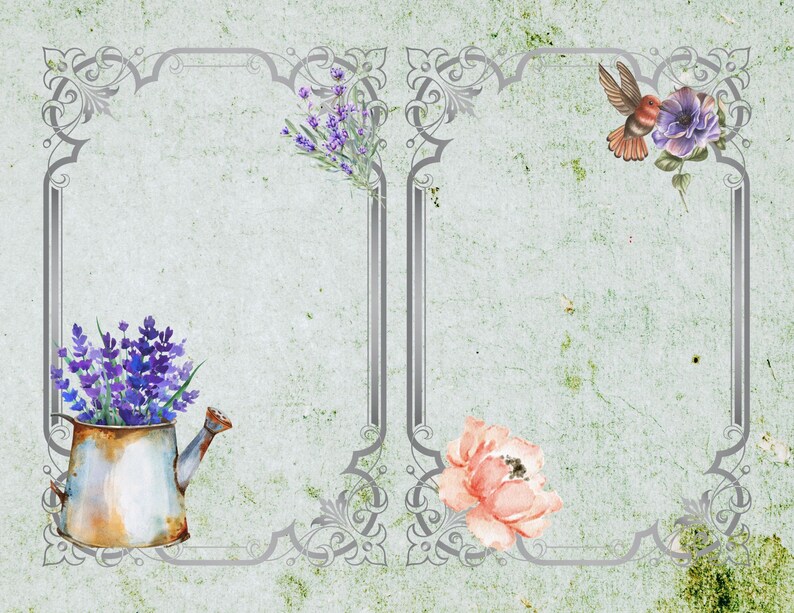 Printable Spring Junk Journal Pages Scrapbook Digital Pages - Etsy