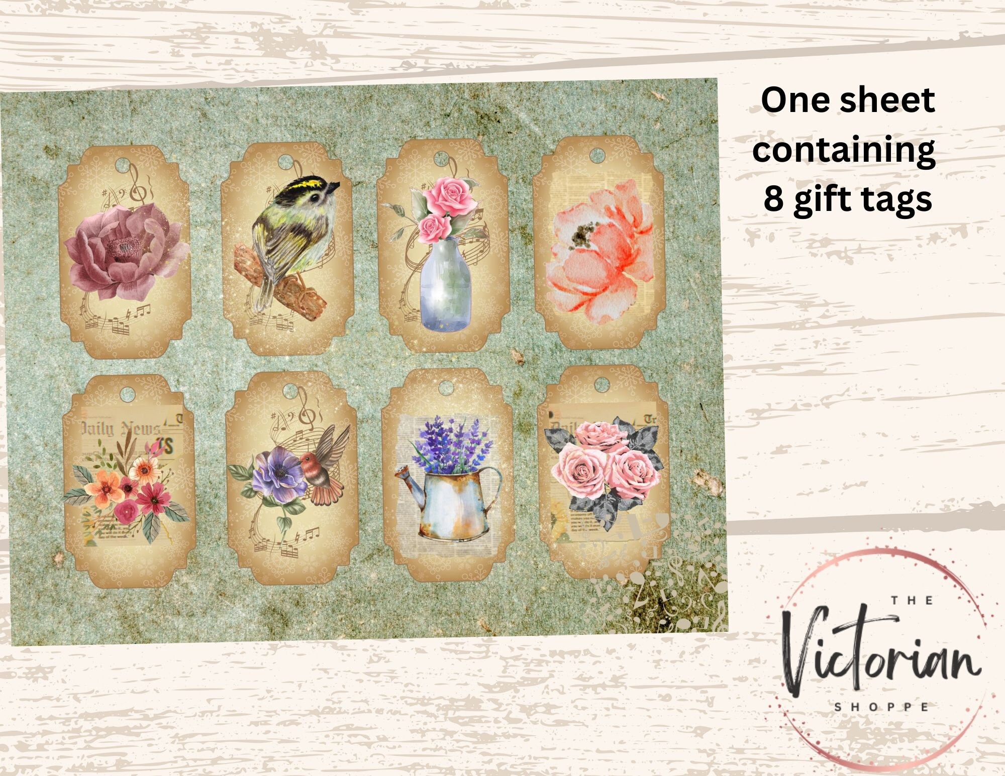 Printable Spring Gift Tags, Digital Gift Tags, Instant Downloadable Ephemera - Etsy