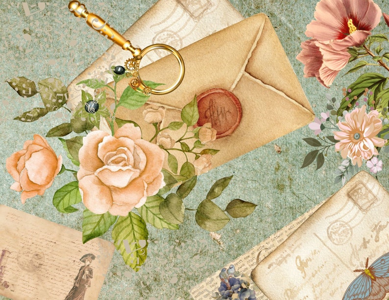 Printable Spring Junk Journal Pages Scrapbook Digital Pages - Etsy