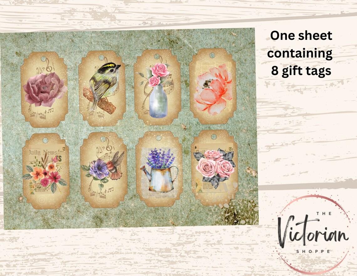 Printable Spring Junk Journal Pages, Scrapbook Digital Pages, Instant ...