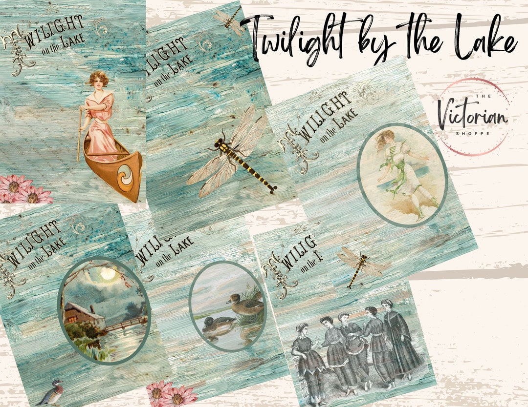 Twilight by the Lake Printable Pages, Scrapbook Digital Pages, Instant ...
