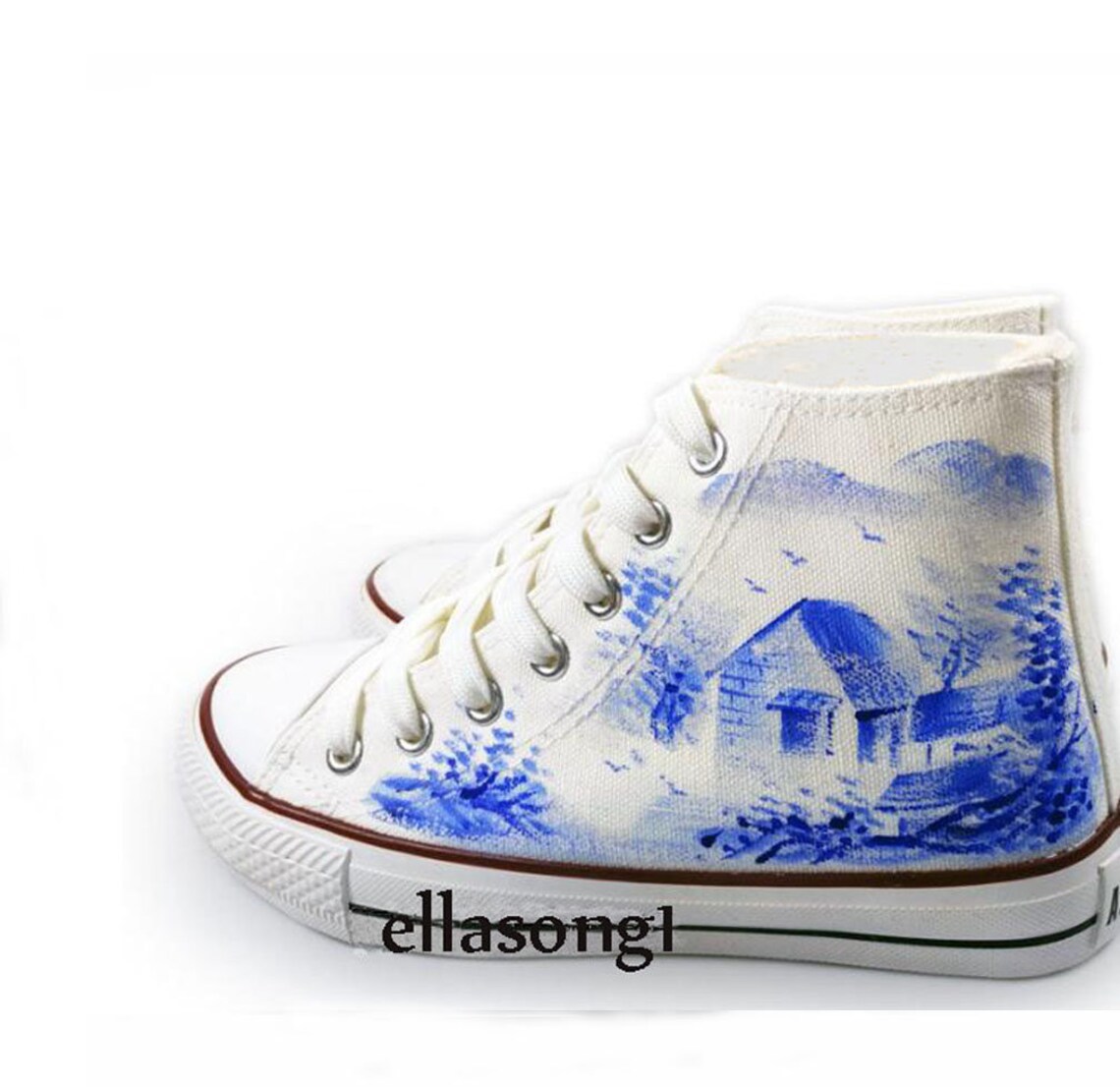 Hand Painted Personality Design Shoes,high Top Custom Painted Shoes ...