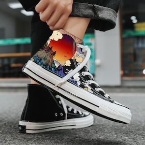 Hand Painted Personality Design Shoes,high Top Custom Painted Shoes ...