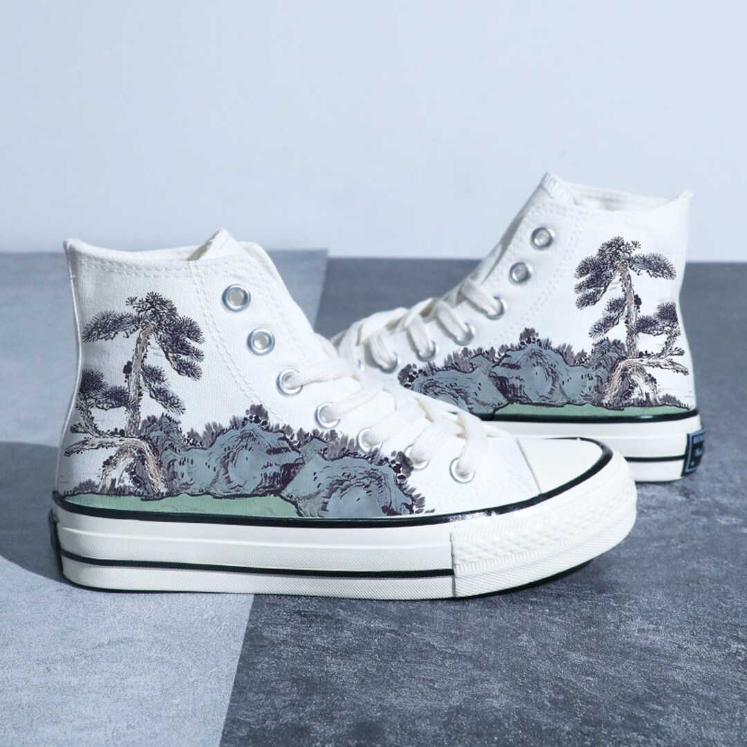 Hand Painted Personality Design Shoes,high Top Custom Painted Shoes ...