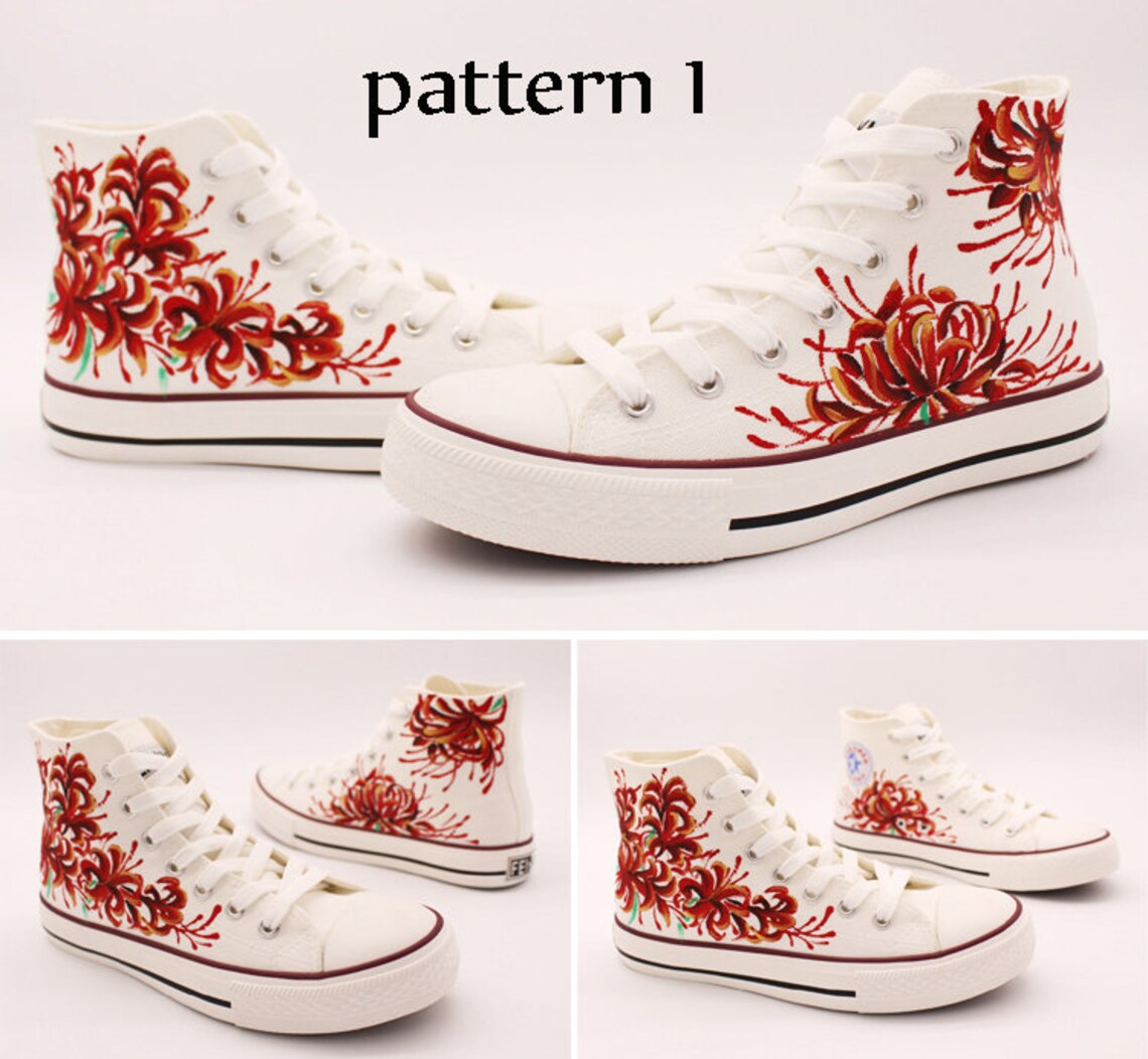 Hand Painted Personality Design Shoeshigh Top Custom Painted - Etsy