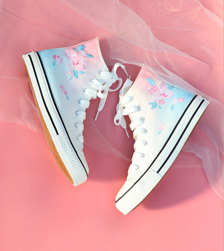 Hand Painted Personality Desgin Shoes,high Top Custom Flat Shoes,casual ...