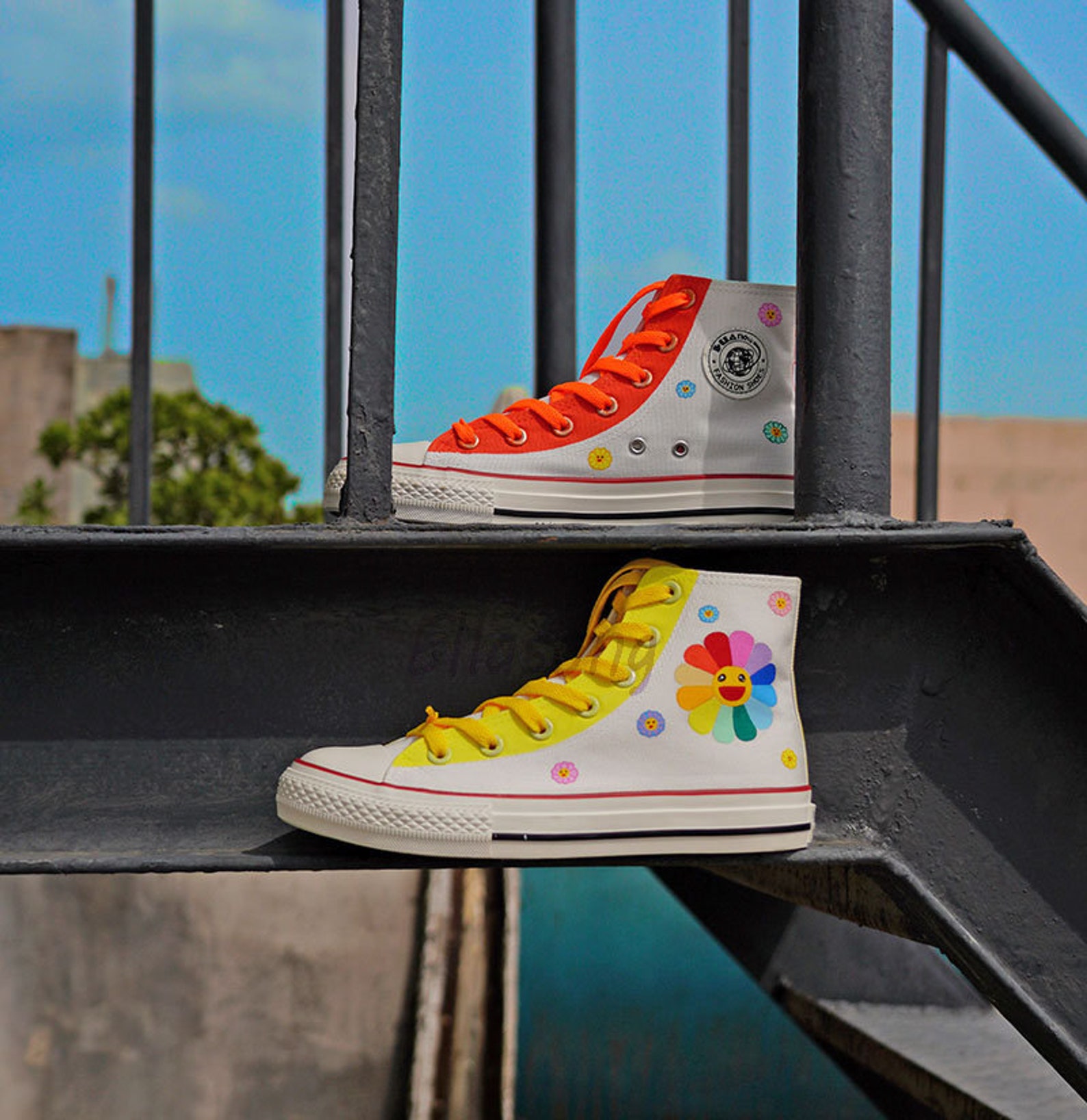 Hand Painted Personality Design Shoes,hihg Top Custom Painted Shoes ...