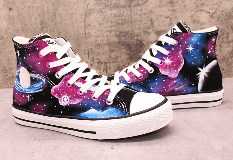 Hand Painted Personality Design Shoeshigh Top Custom Sport | Etsy