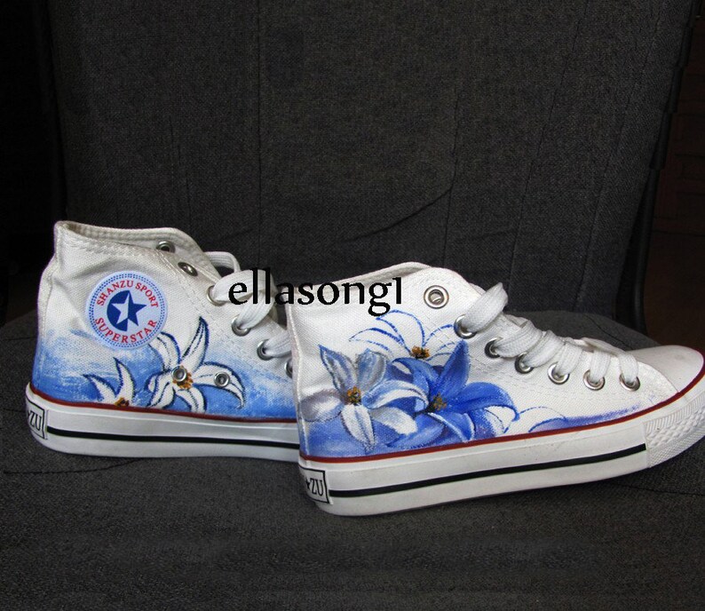 Hand Painted Personality Design Shoeshigh Top Custom Sport - Etsy