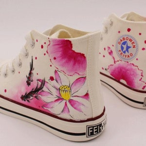 Hand Painted Personality Design Shoes,high Top Custom Painted Shoes ...