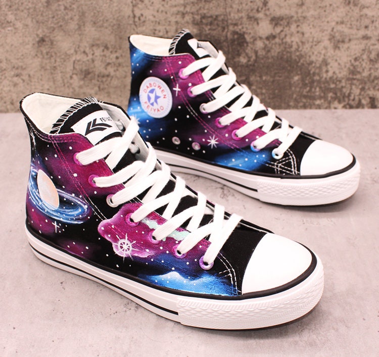 Hand Painted Personality Design Shoeshigh Top Custom Sport | Etsy