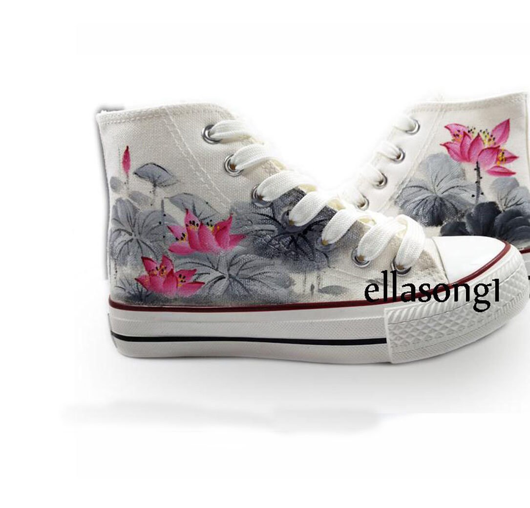 Hand Painted Personality Design Shoeshigh Top Custom Painted - Etsy