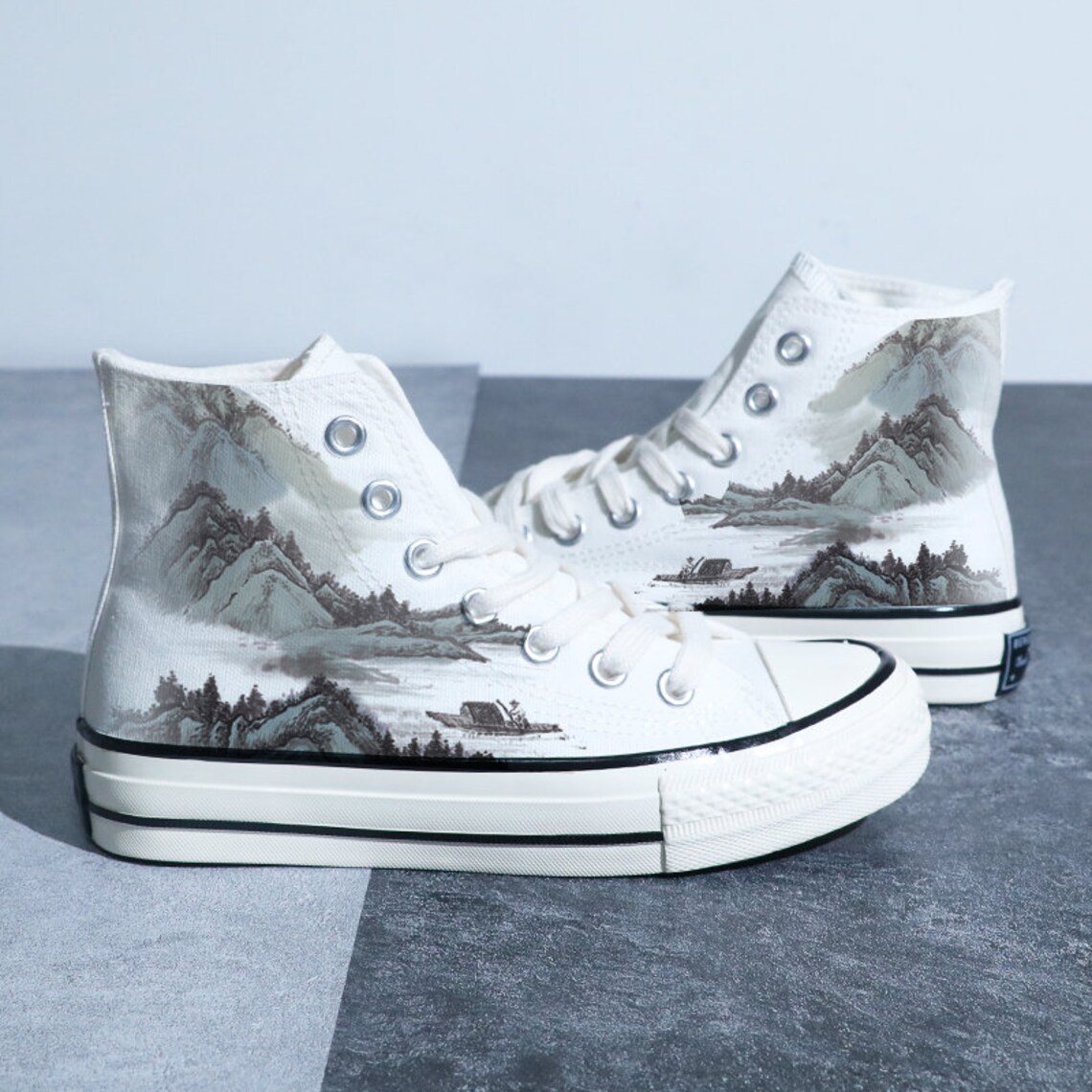 Hand Painted Custom Shoeshi Top Painted Shoescasual Lace - Etsy
