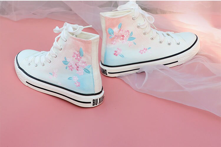 Hand Painted Personality Desgin Shoes,high Top Custom Flat Shoes,casual ...