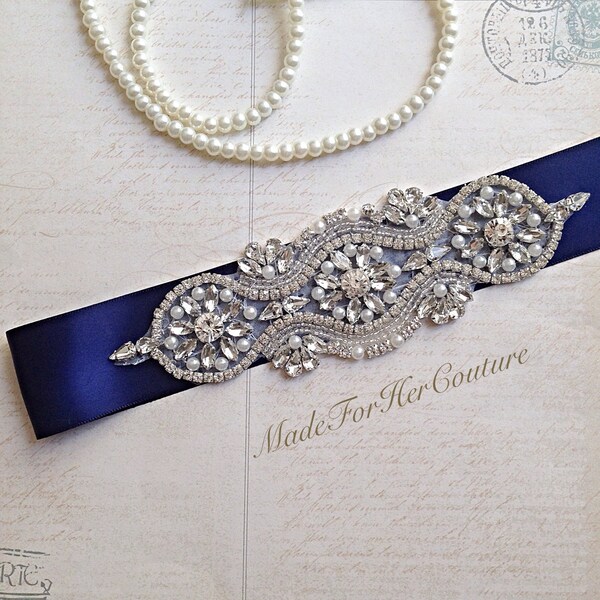 Navy Blue Sash - Etsy