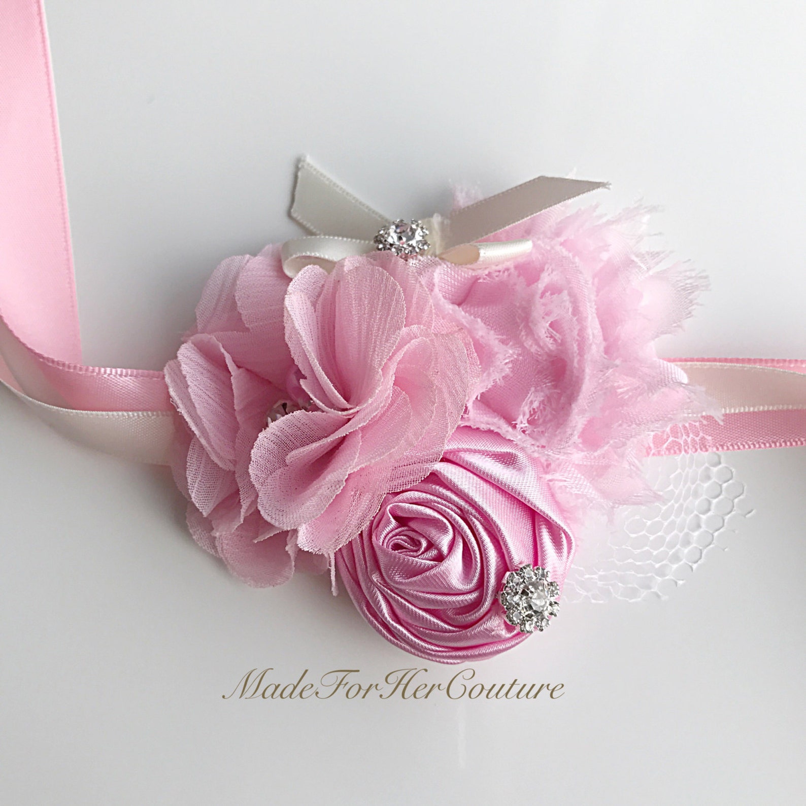 Pink Corsages Wrist Flower Wrist Corsage Wedding Corsage - Etsy
