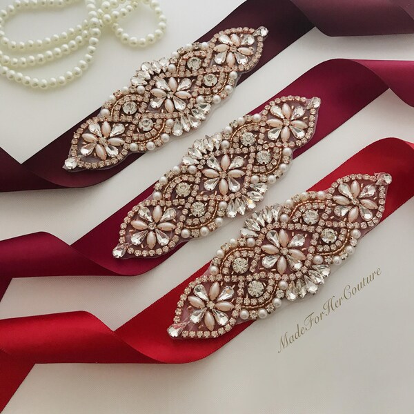 Red Bridal Sash - Etsy