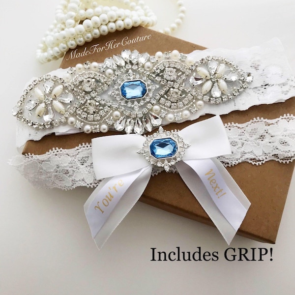 Blue Wedding Garter - Etsy