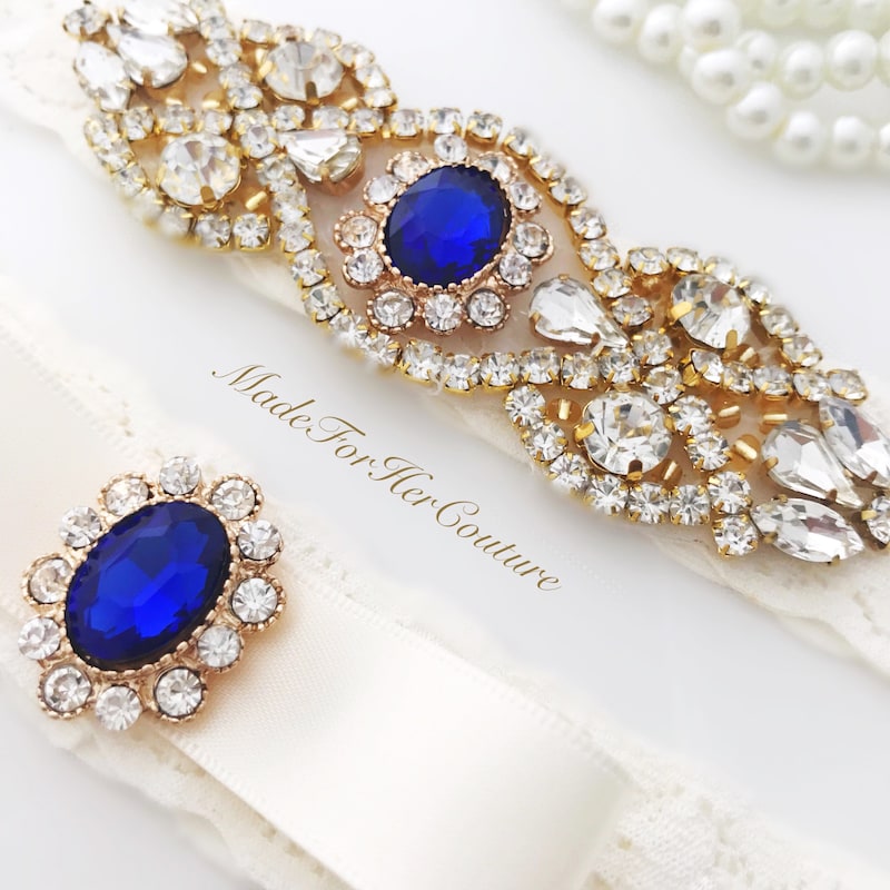 Blue Leather Garter Belt - Etsy