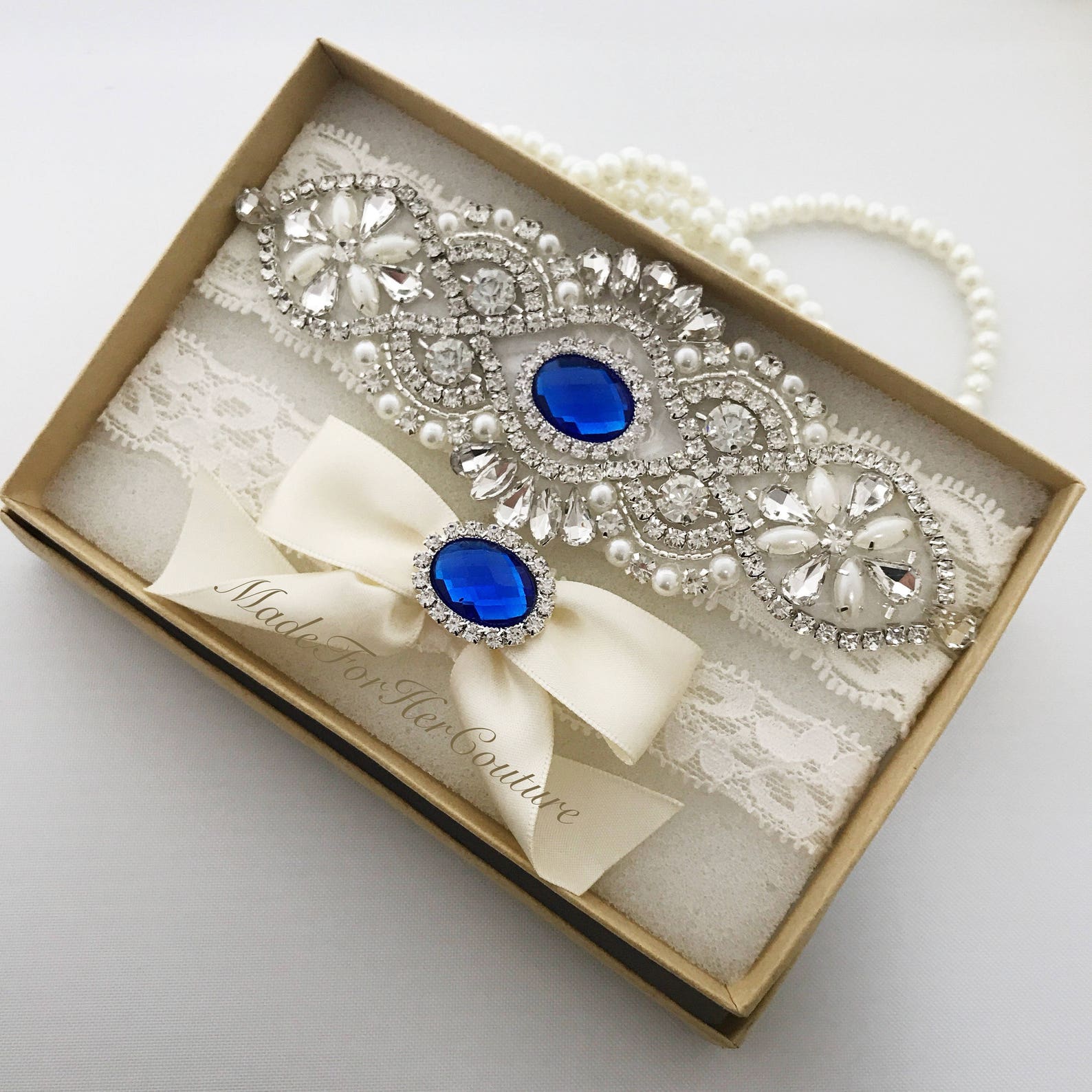 Royal Blue Wedding Garter Royal Blue Bridal Garter Royal | Etsy