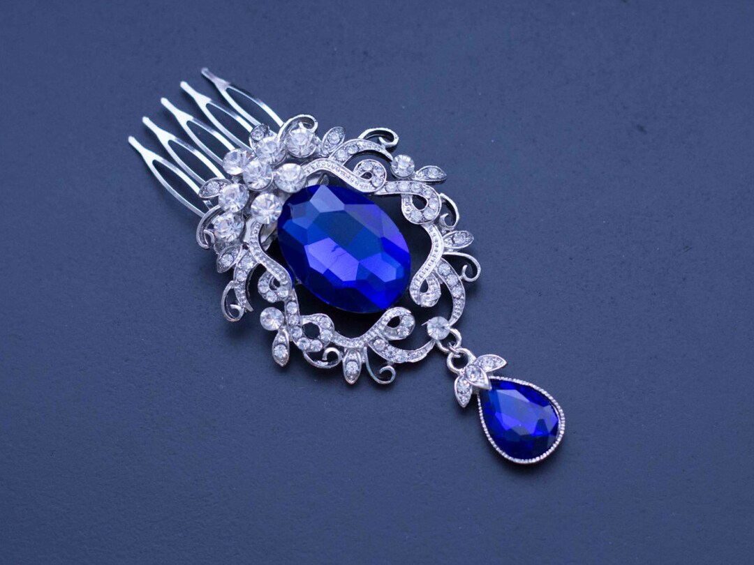 Something Blue, Blue Hair Comb, Bridal Hair Piece, Bridal Hair Comb ...