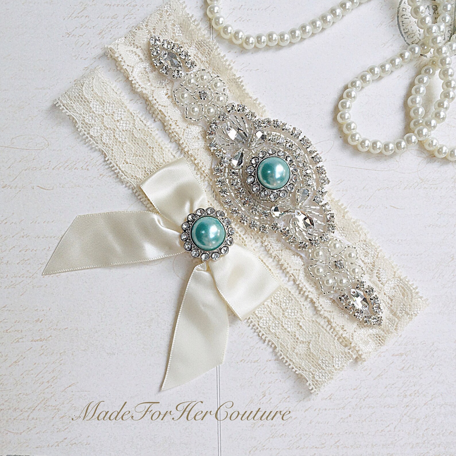 Light Blue Wedding Garter Light Blue Bridal Garter Set - Etsy