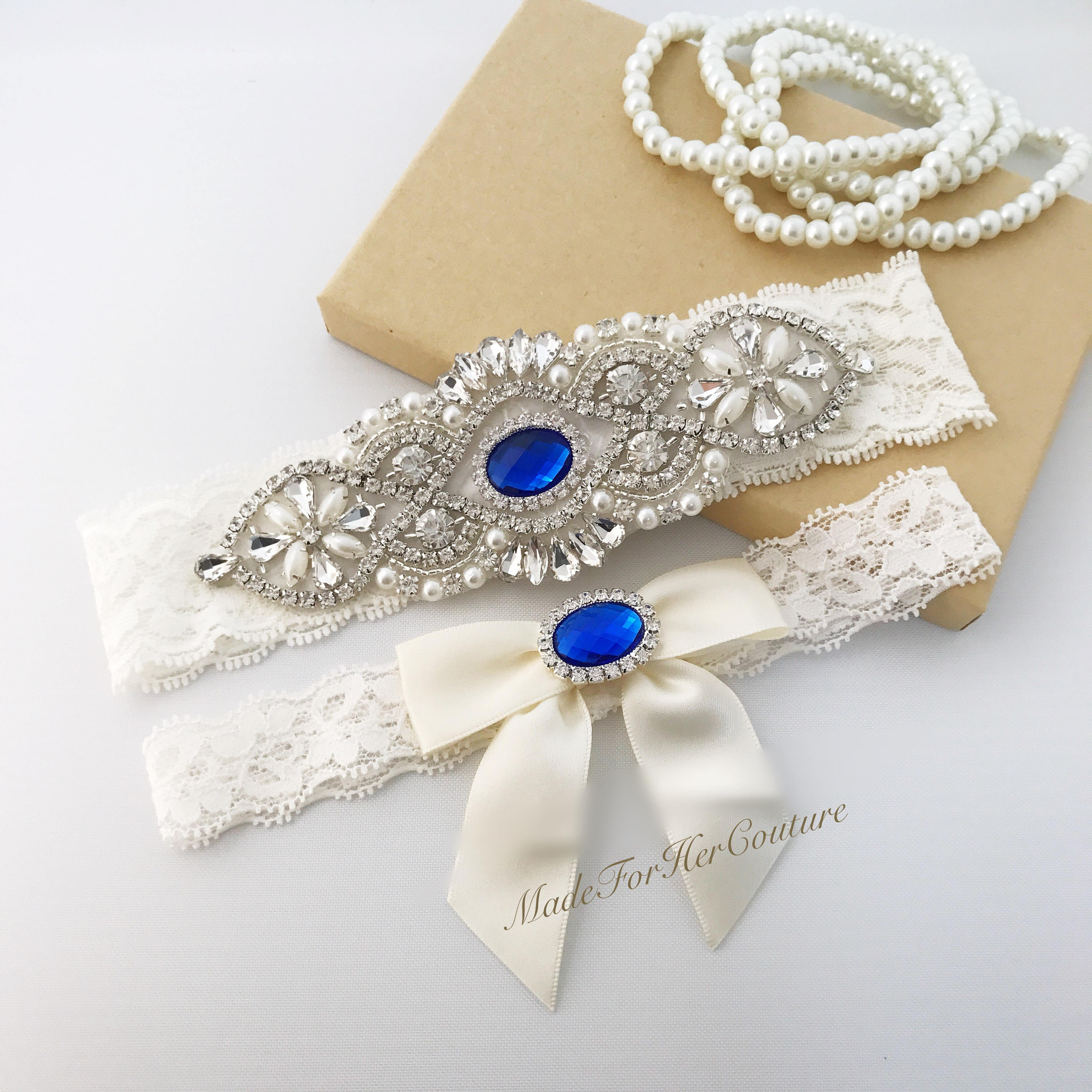 Royal Blue Wedding Garter Royal Blue Bridal Garter Royal | Etsy