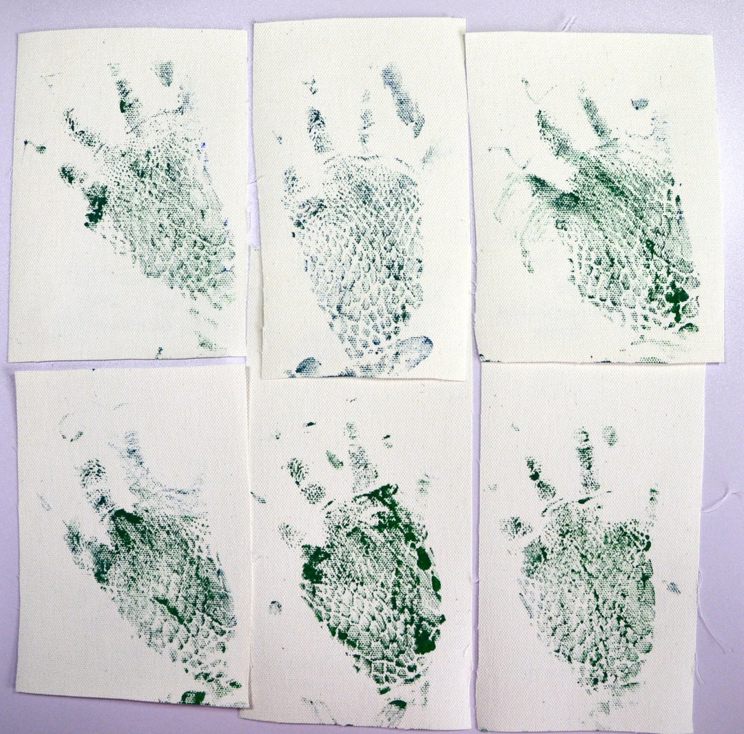 Caiman Front and Rear Foot Prints on Unfinished Canvas - Etsy