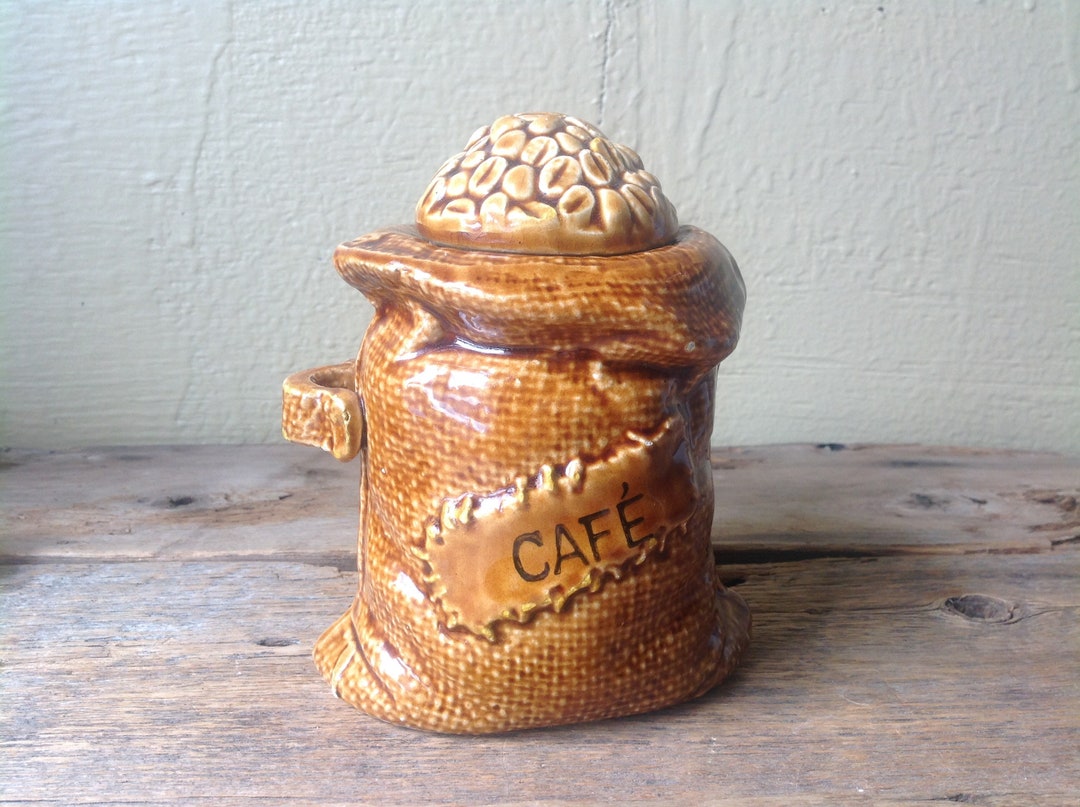 Vintage Porcelain Coffee Container Made in Japan Bean Bag - Etsy