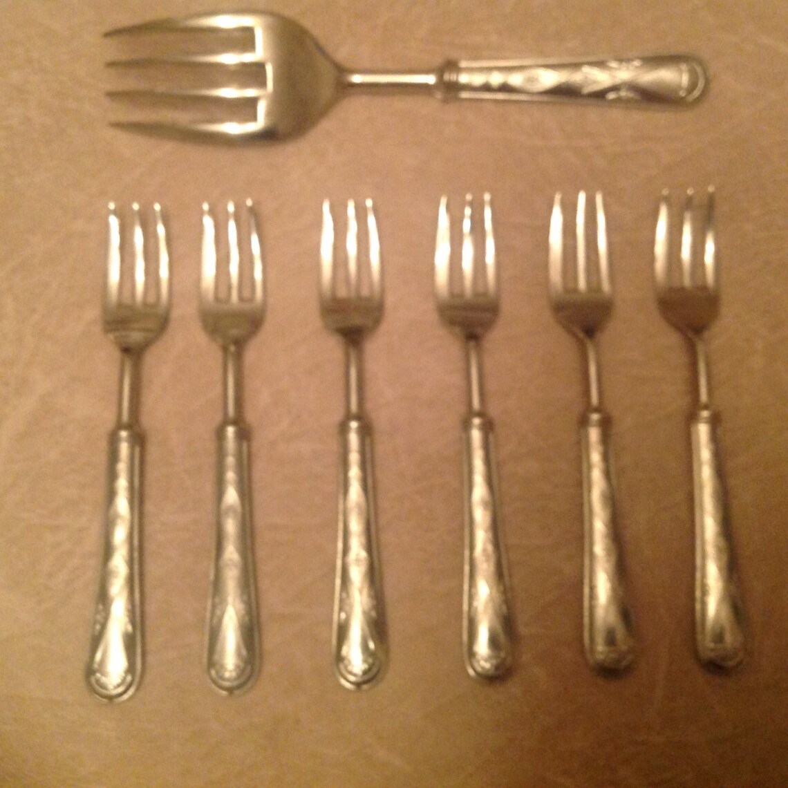 Fourchettes antiques à dessert et poissons "La S. Marco" ARG 1000 ...